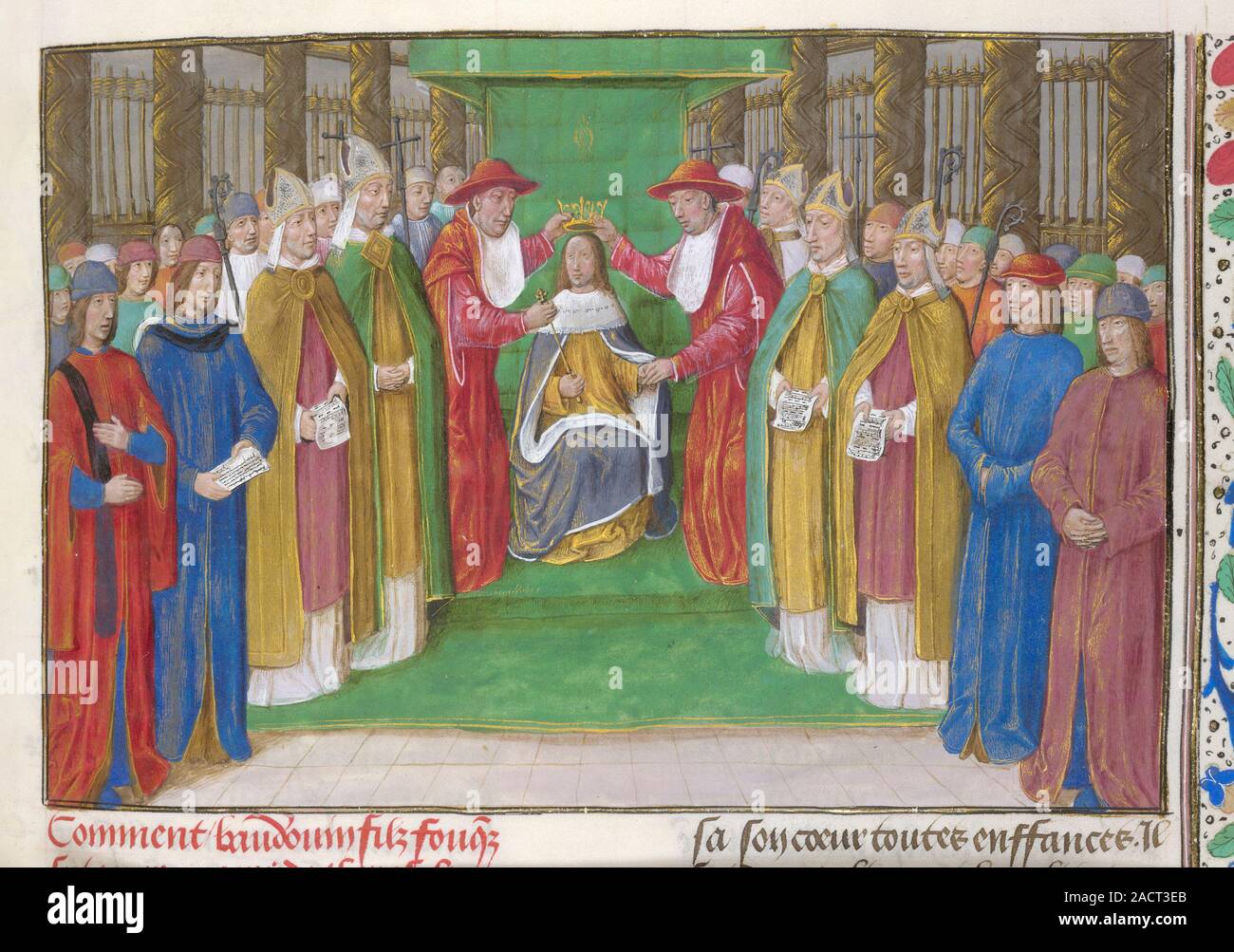 Coronation of Baldwin III, Miniature only Coronation of King Baldwin ...