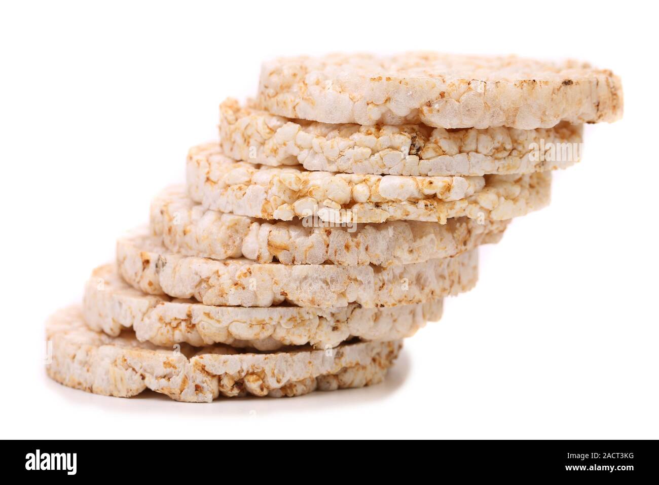 Stack of a puffed rice snack Stock Photo - Alamy