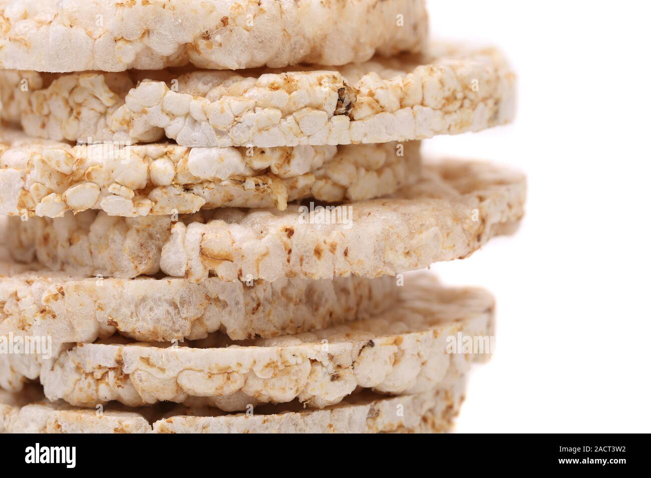 Stack of corn crackers. Close up Stock Photo - Alamy