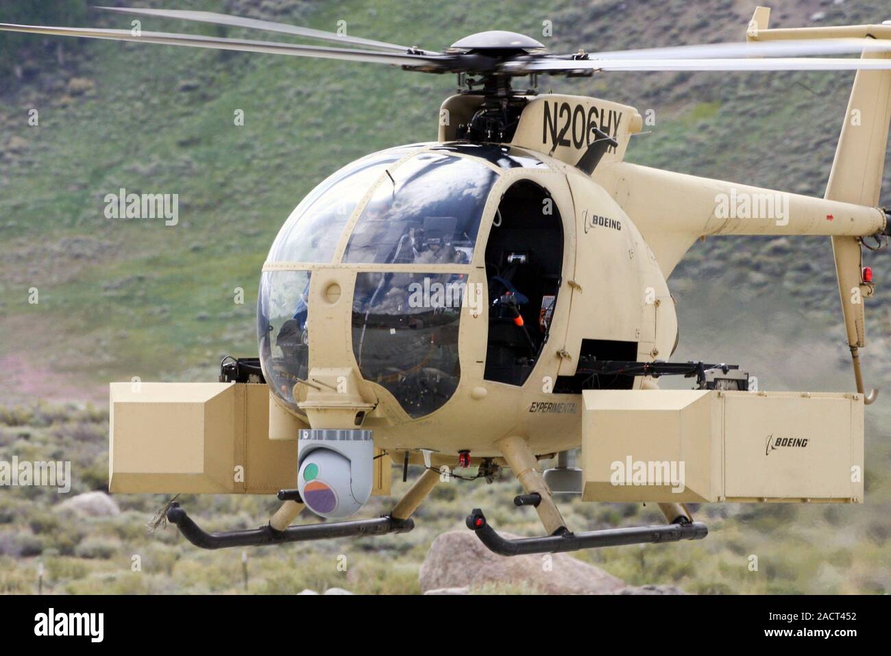 Unmanned Little Bird (ULB) helicopter. This light gunship helicopter ...