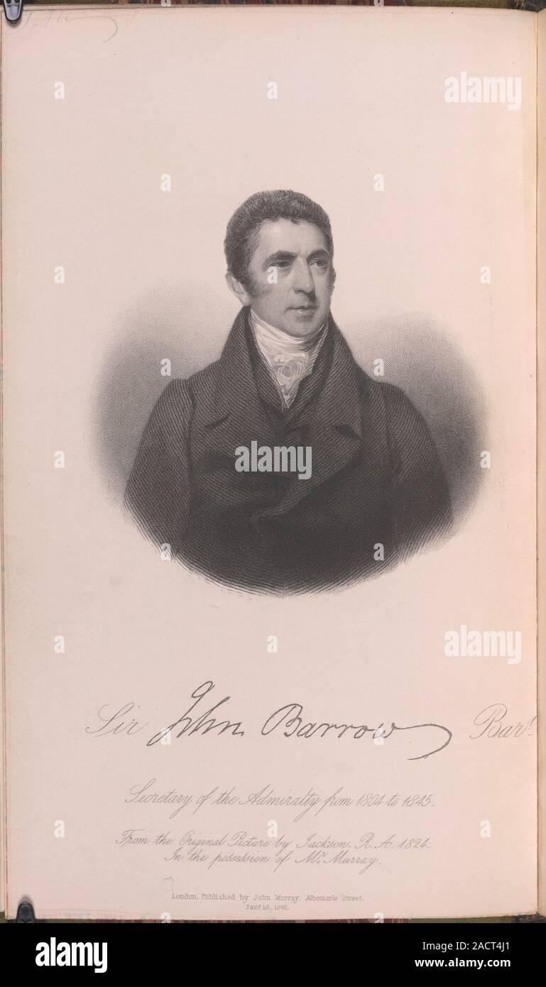 Sir John Barrow Stock Photo - Alamy