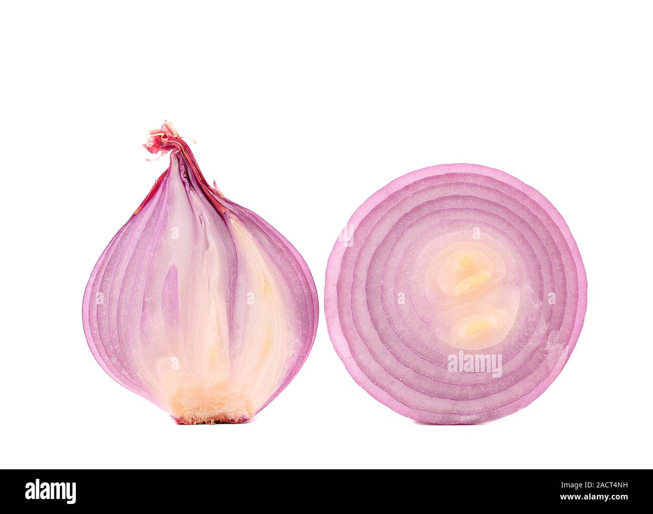 Different sliced red onion Stock Photo - Alamy