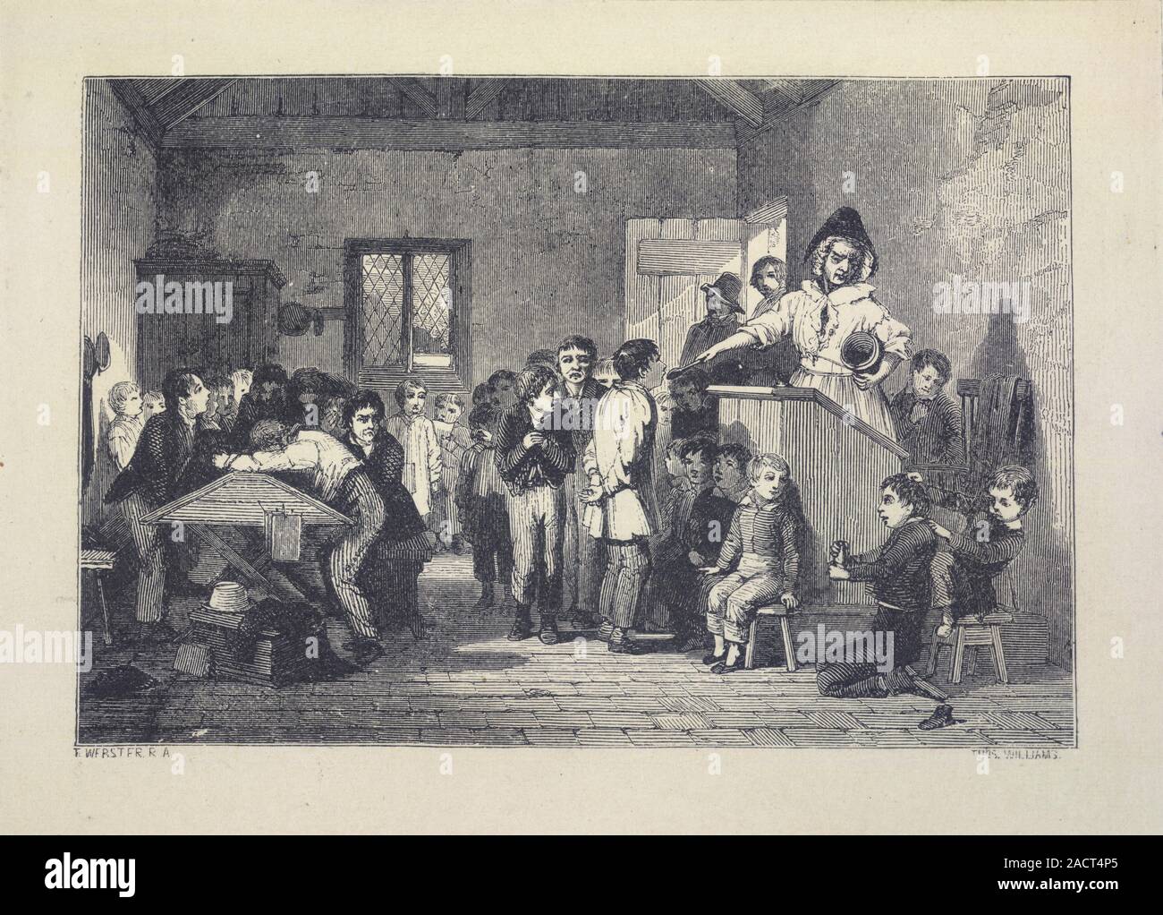 Nicholas Nickleby, Illustration showing the pupils at Dotheboys Hall ...