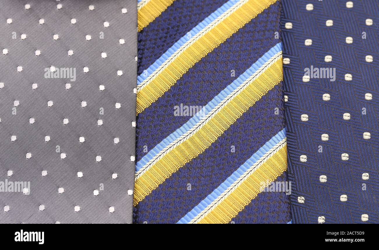 Three multi colored tie hi-res stock photography and images - Alamy