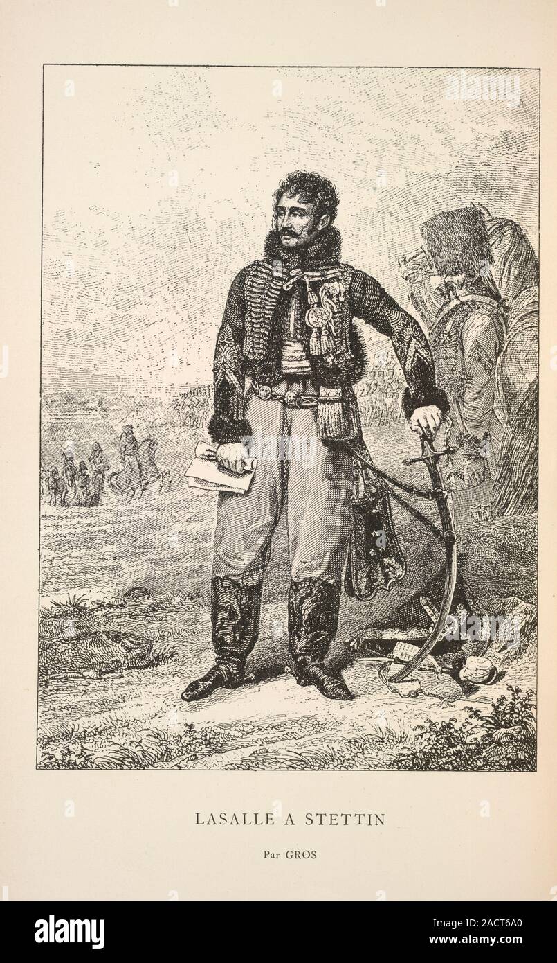 Portrait of the french general of light cavalry Antoine Charles Louis ...