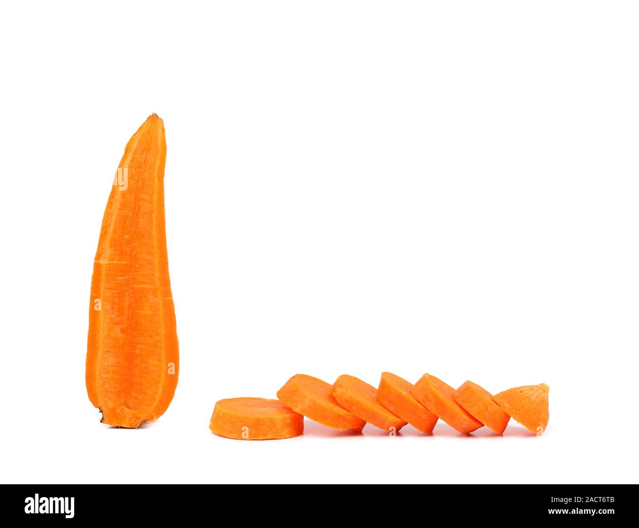 Vertical carrot and slices Stock Photo - Alamy