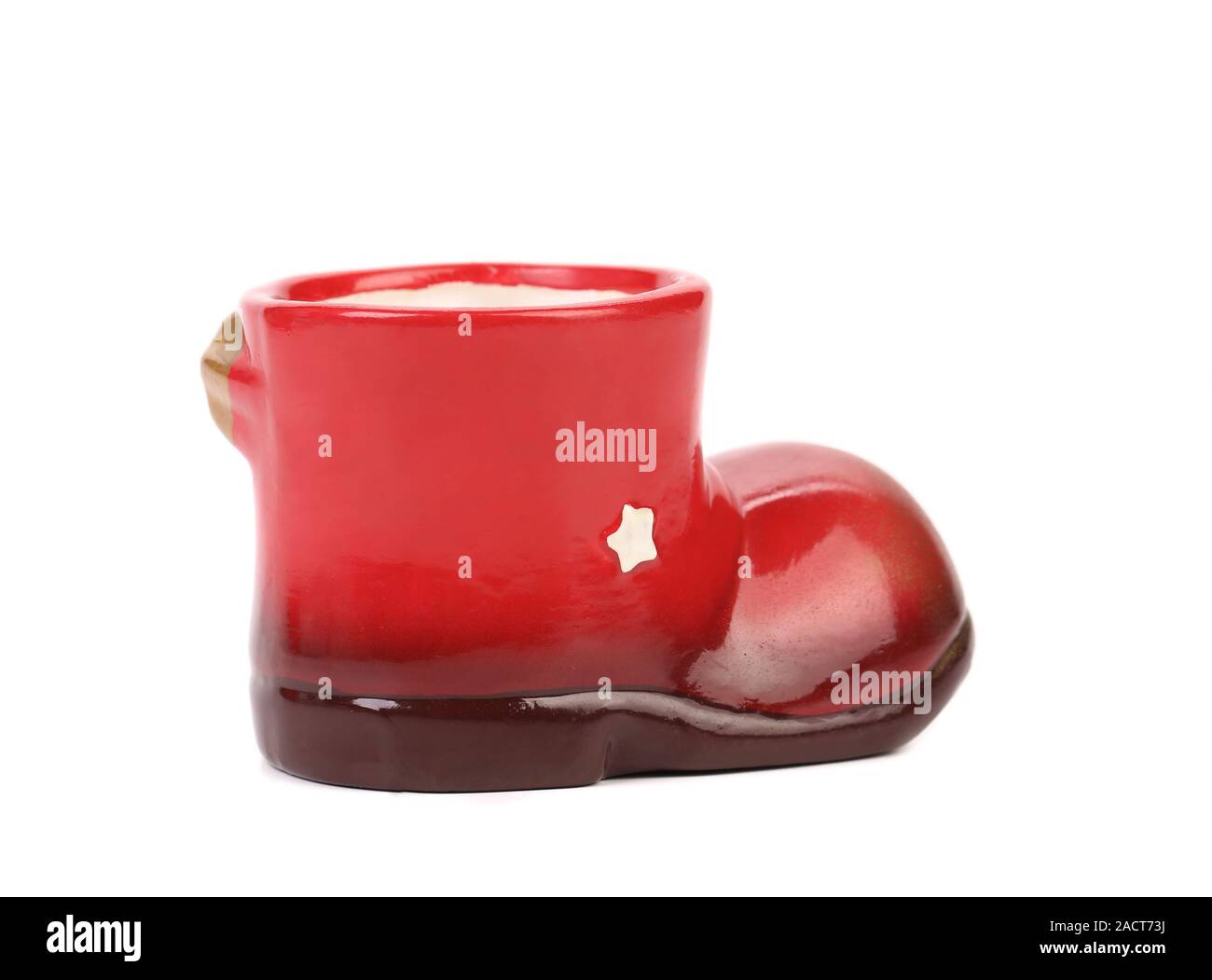 Red ceramic shoe Stock Photo - Alamy