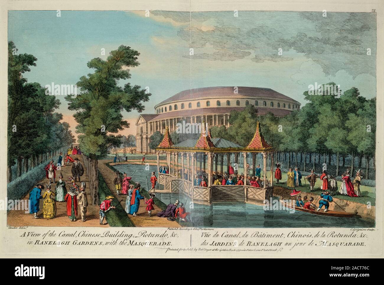 A view of the canal Chinese building Rotunda etc in Ranelagh Gardens ...