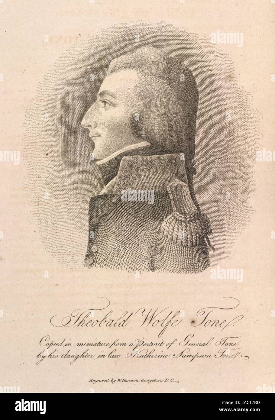 Theobald Wolfe Tone (1763-1798). Irish nationaliSt Involved in a French ...