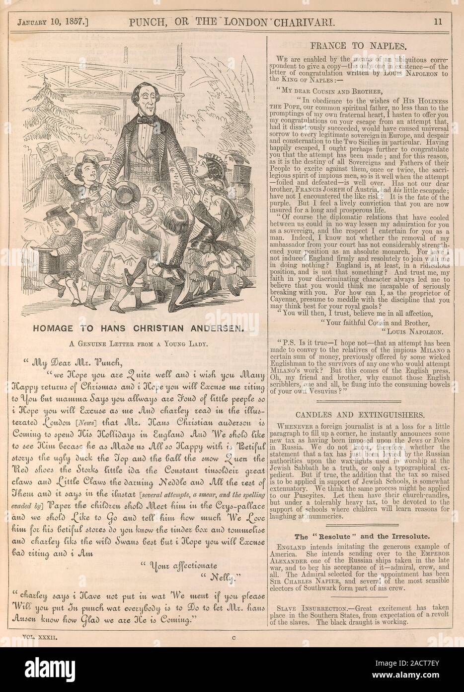 Homage to Hans Christian Andersen. A genuine letter from a young lady ...