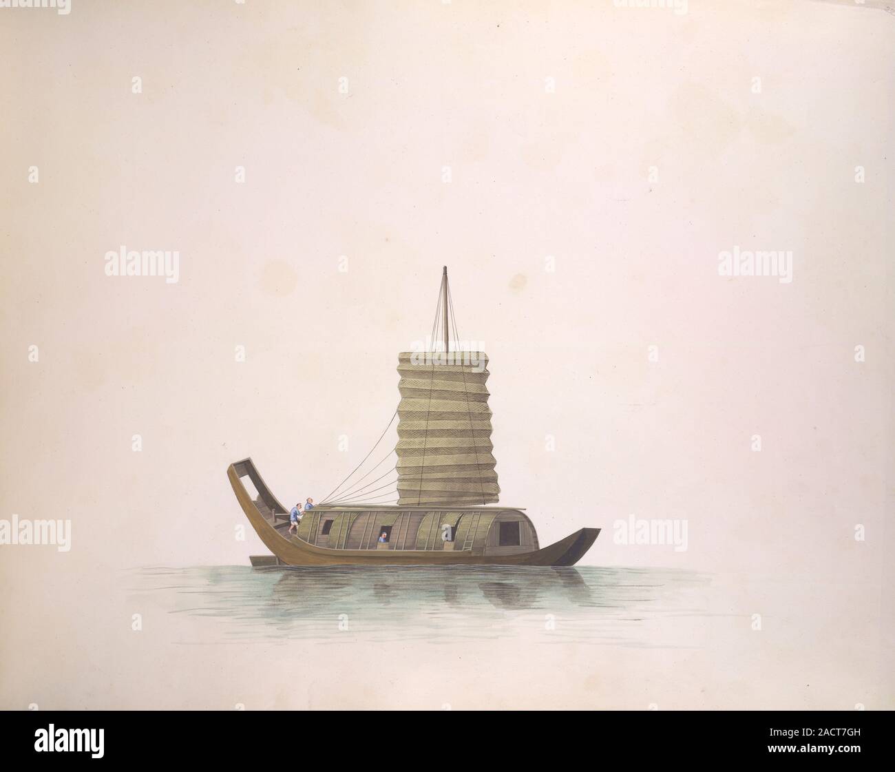 General cargo boat, 'Sam-pan-teang. Strong kind of Boat in general use ...