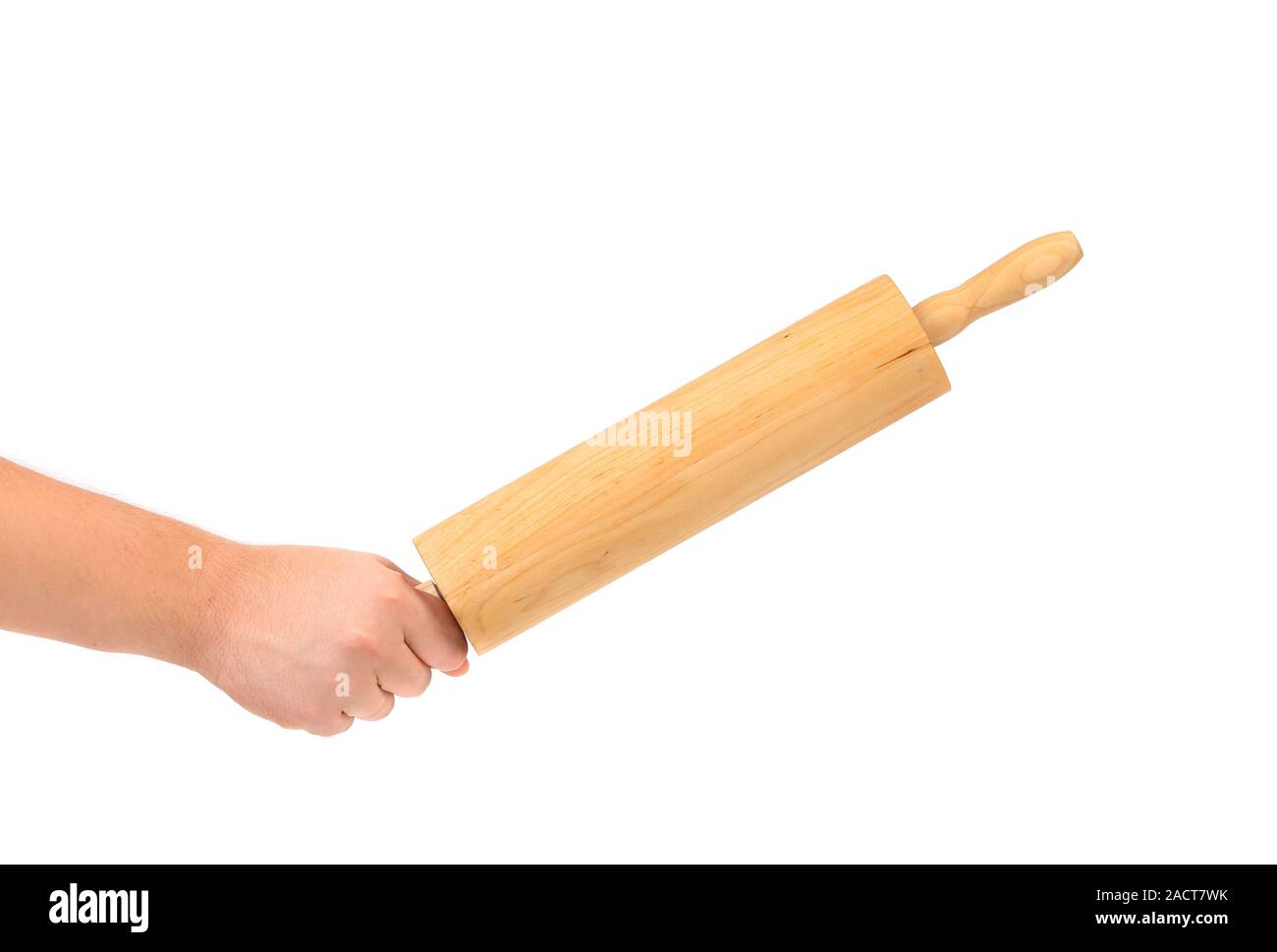 Hand Holds Rolling-Pin Stock Photo - Alamy