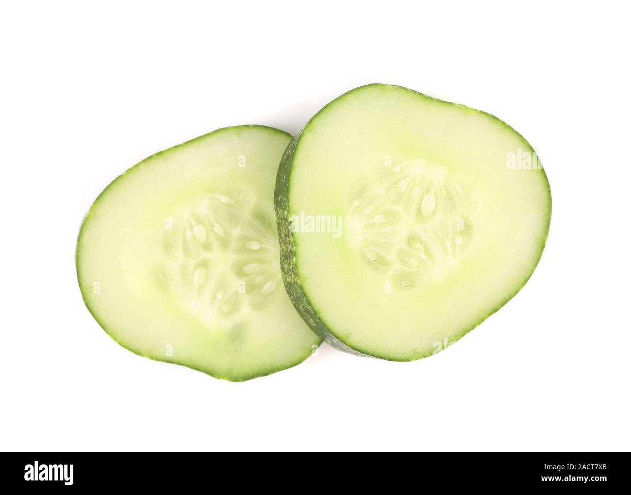 Two slices of cucumber Stock Photo - Alamy