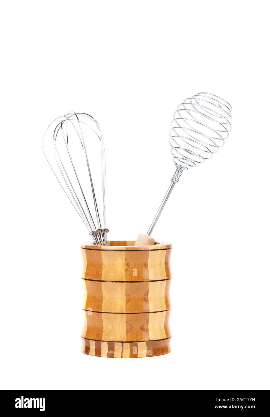 Blender whisk on wooden Cut Out Stock Images & Pictures - Alamy
