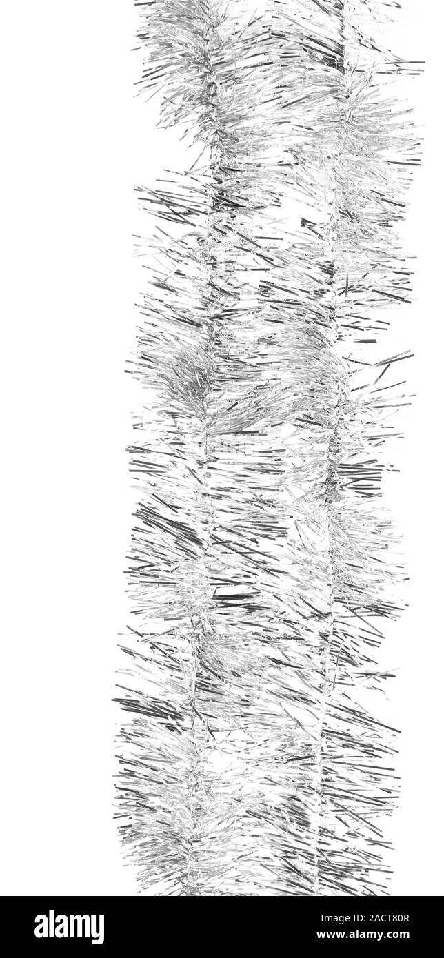 Red tinsel isolated Black and White Stock Photos & Images - Alamy