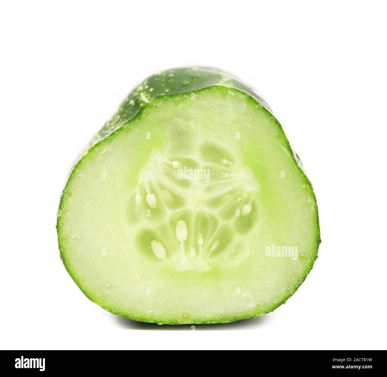 Fresh slice cucumber on white background Stock Photo - Alamy