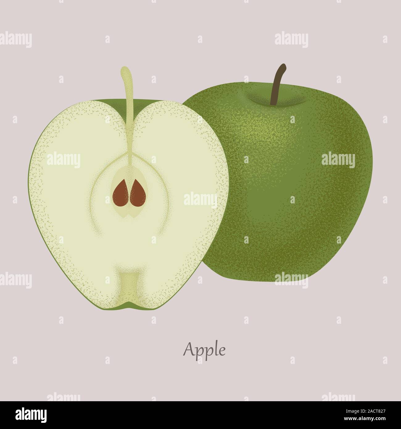Apple shape cartoon hi-res stock photography and images - Alamy