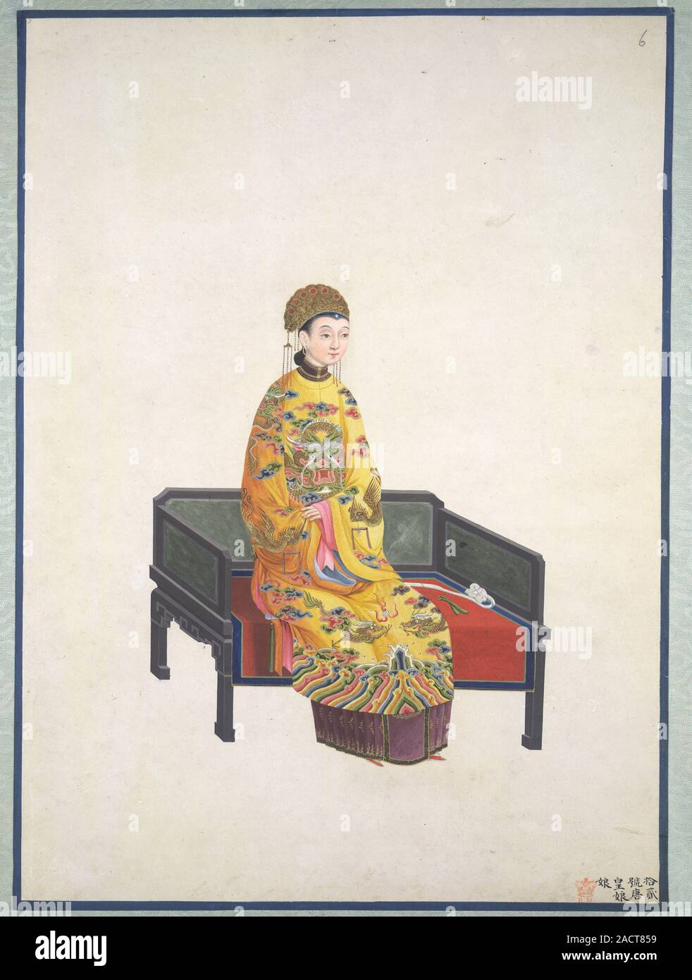 A Tang empress. Image taken from A volume of Chinese drawings ...