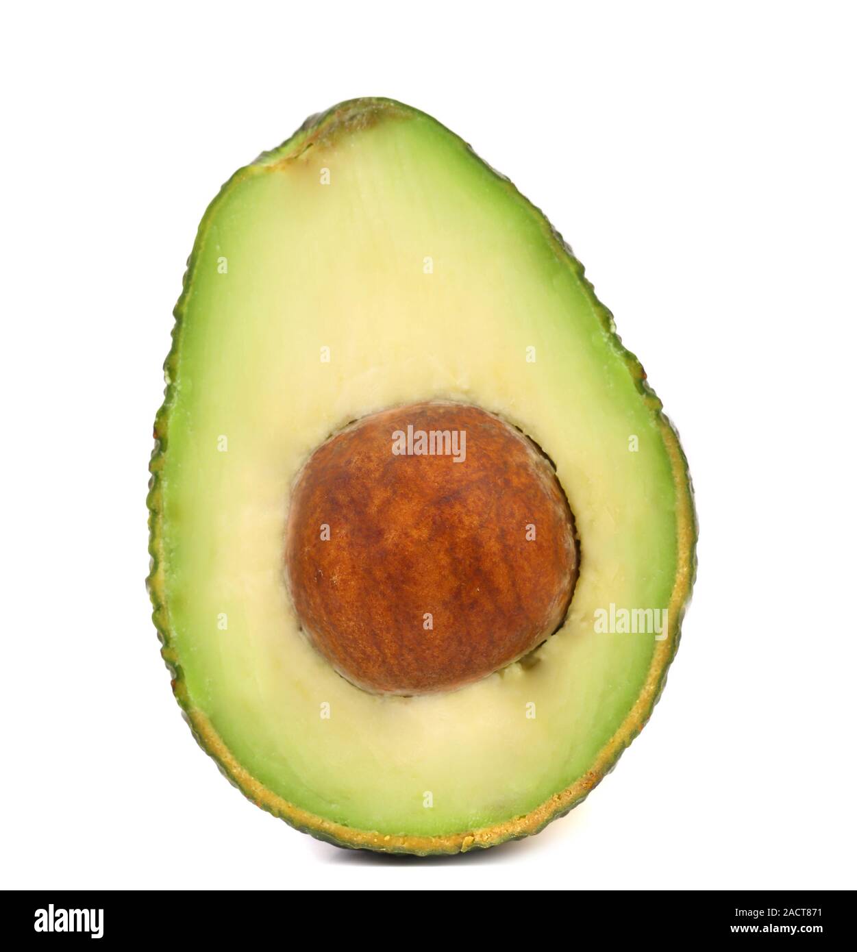 Half of avocado isolated on white background Stock Photo - Alamy