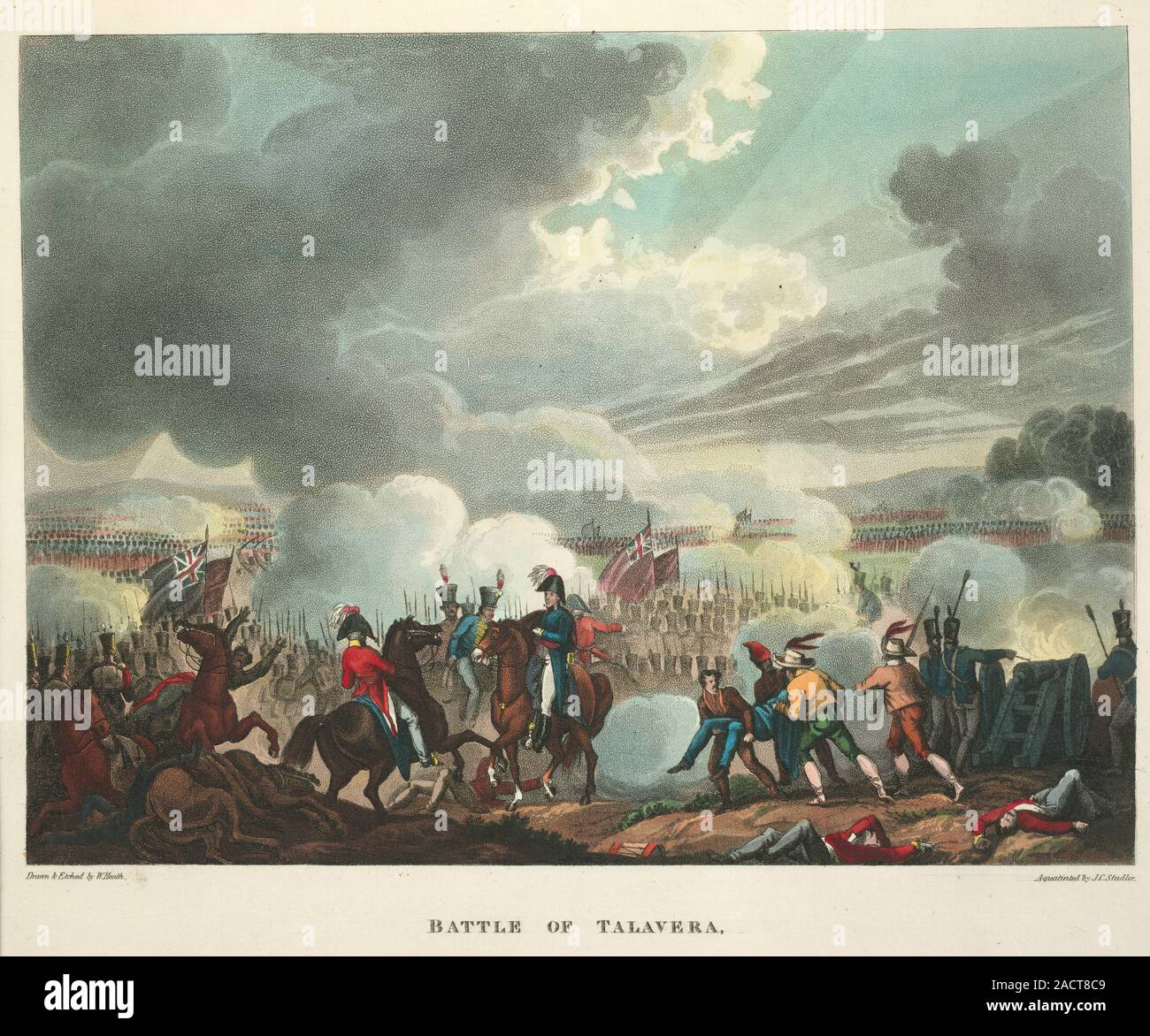 The Battle of Talavera, 27th to 28th July 1809. The British forces of ...