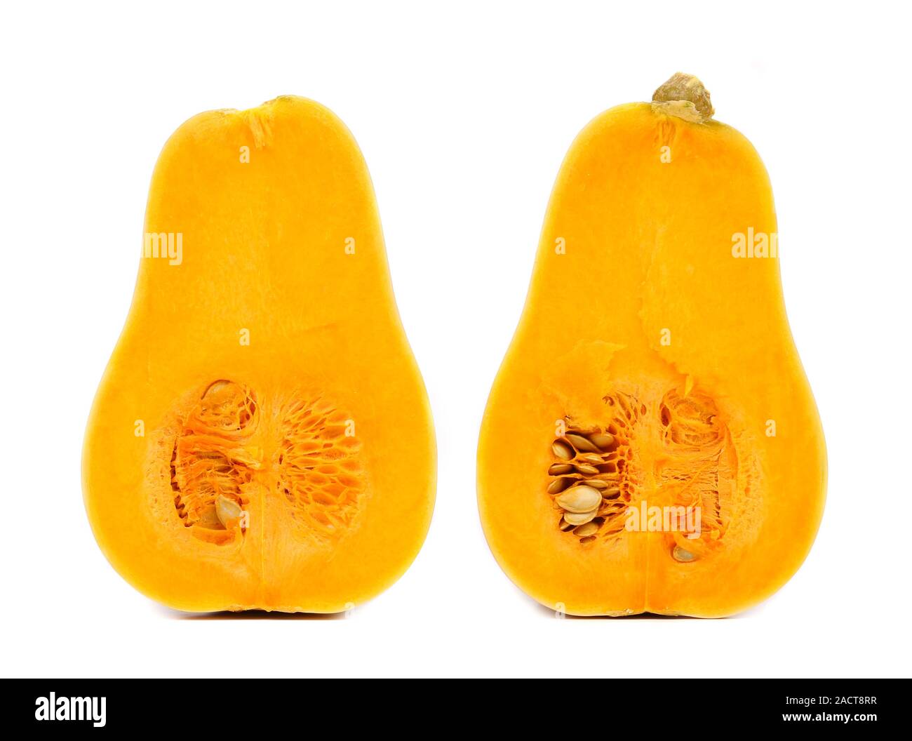 Two half of fresh pumpkin Stock Photo - Alamy