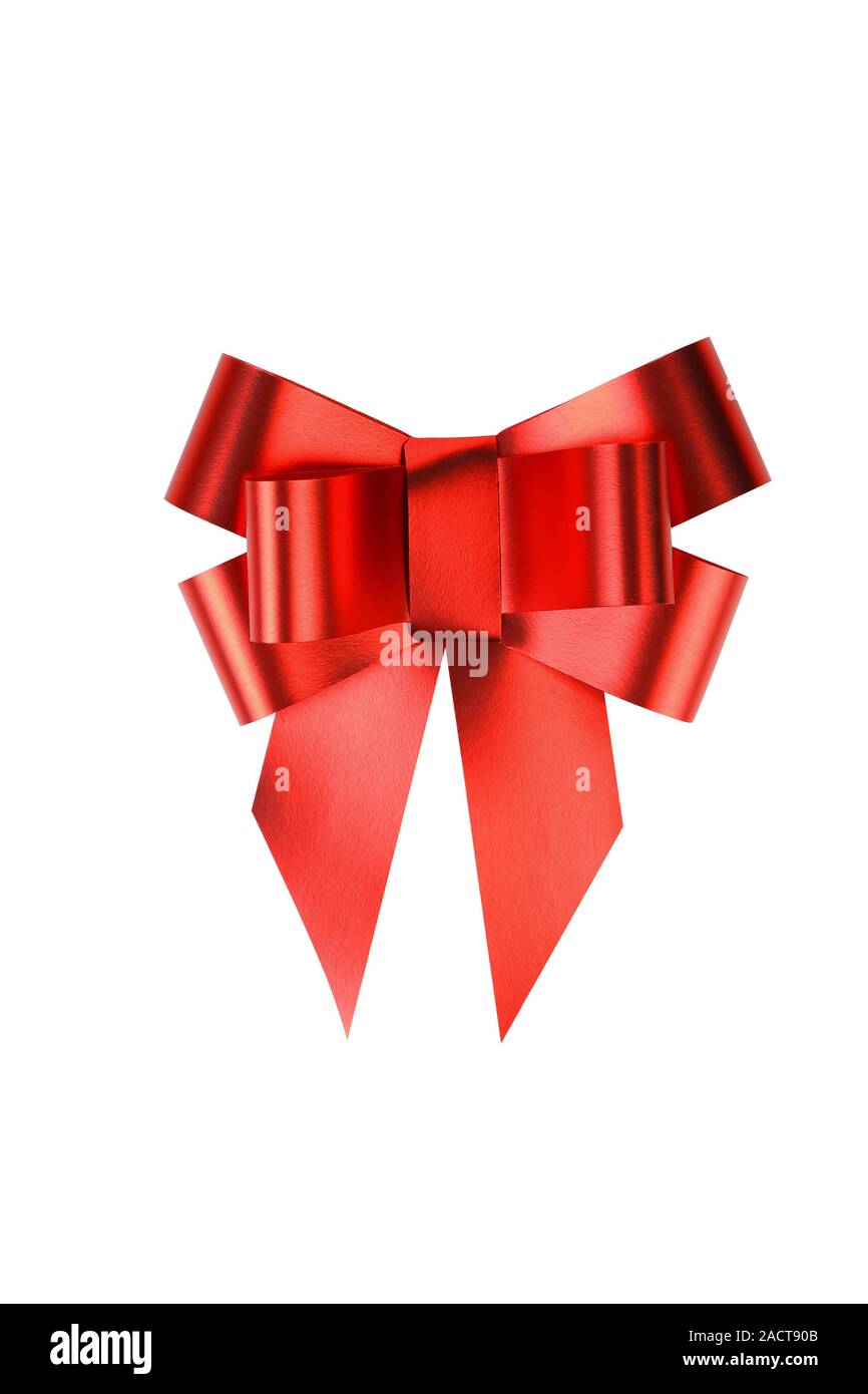 red bow isolated on white background Stock Photo - Alamy