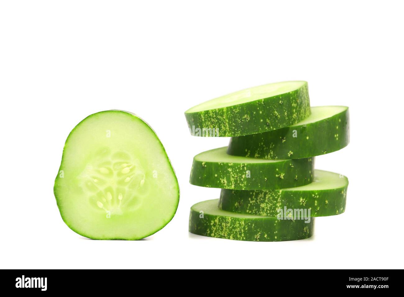 Stack and slices of fresh cucumber Stock Photo - Alamy
