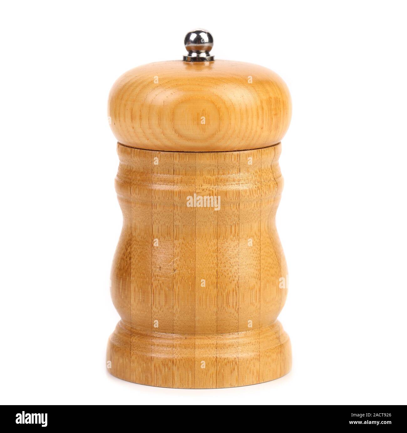 Wooden pepper or salt pot Stock Photo - Alamy