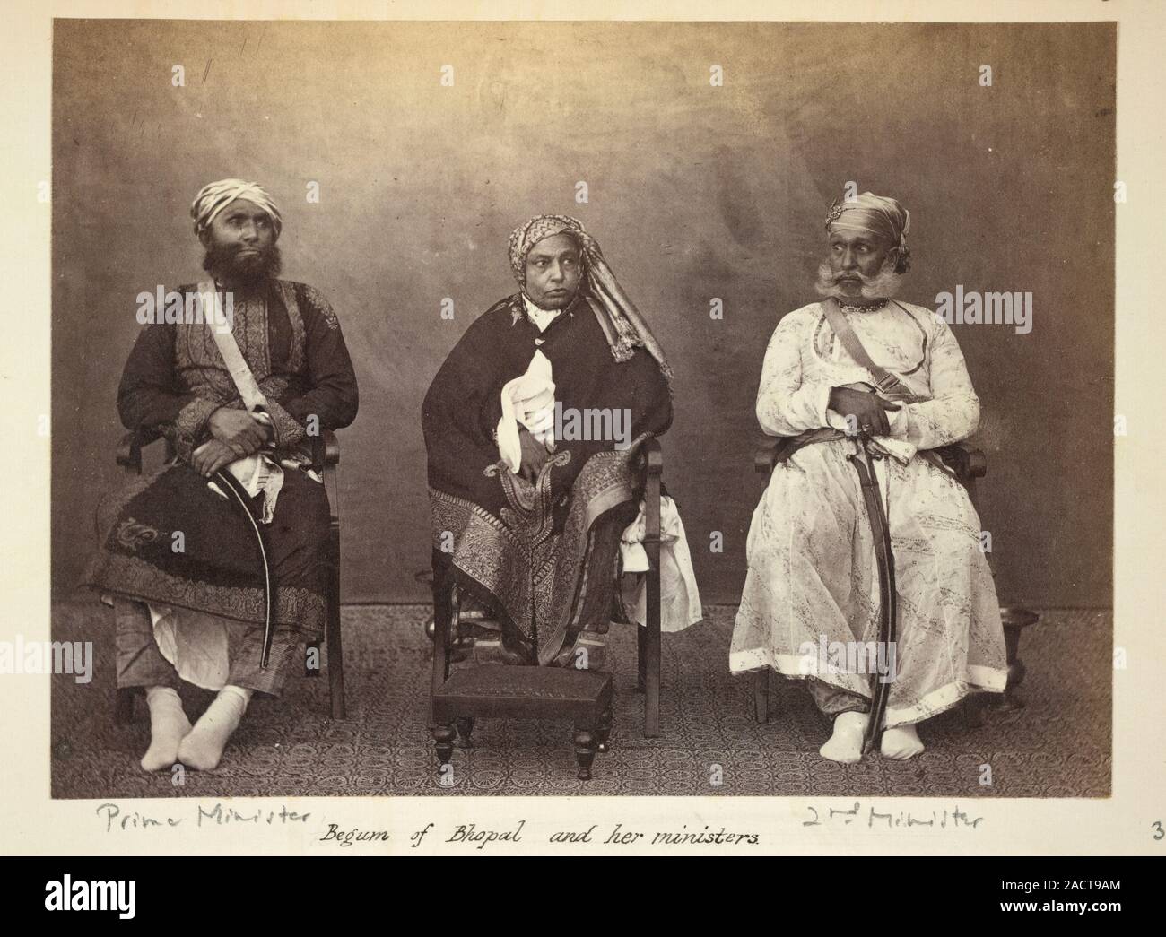 Full-length portrait of Sikander Begum (d.1868), Regent of Bhopal ...