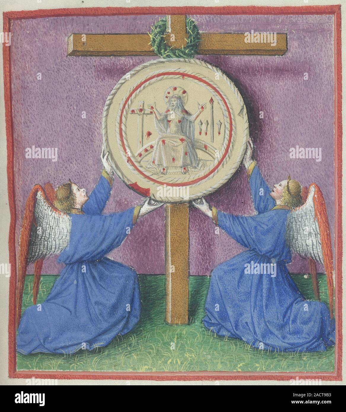 The Bleeding Host, Whole folio Image of Christ as Man of Sorrows, with ...