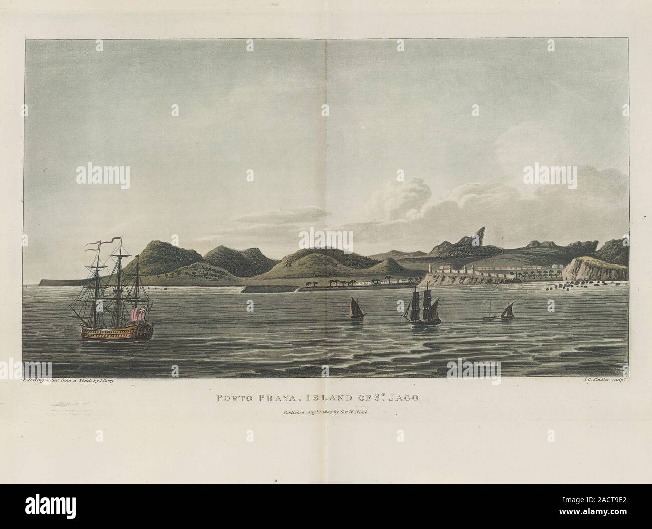 Porto Praya Island of St Jago. The Cape Verde Islands, off the west ...