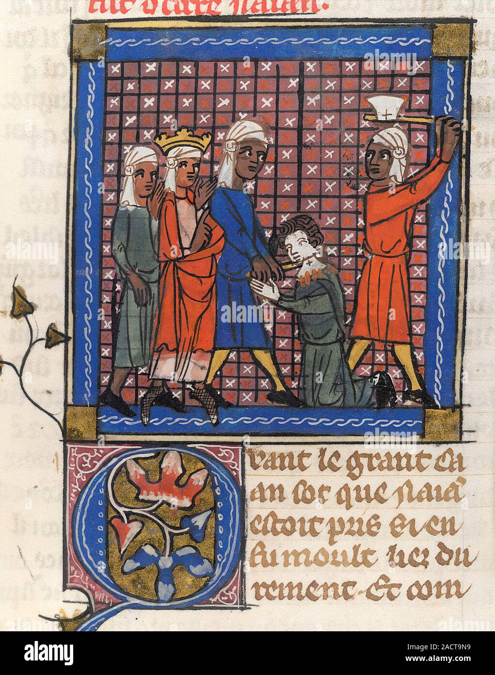 Death of Nayan by beheading, Miniature and text Death of Nayan by ...