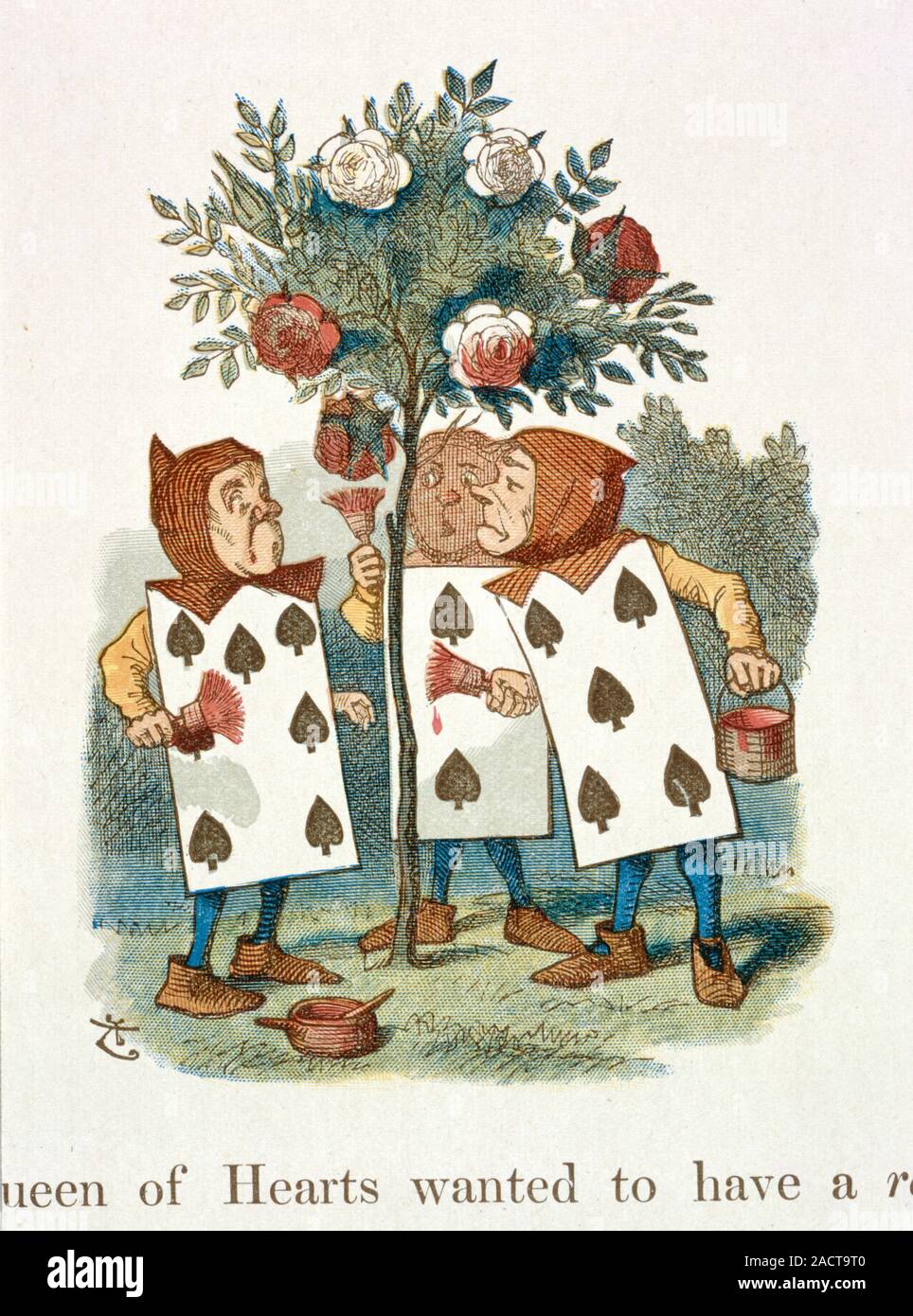 The playing cards of spades with a human head, arms and legs they are ...