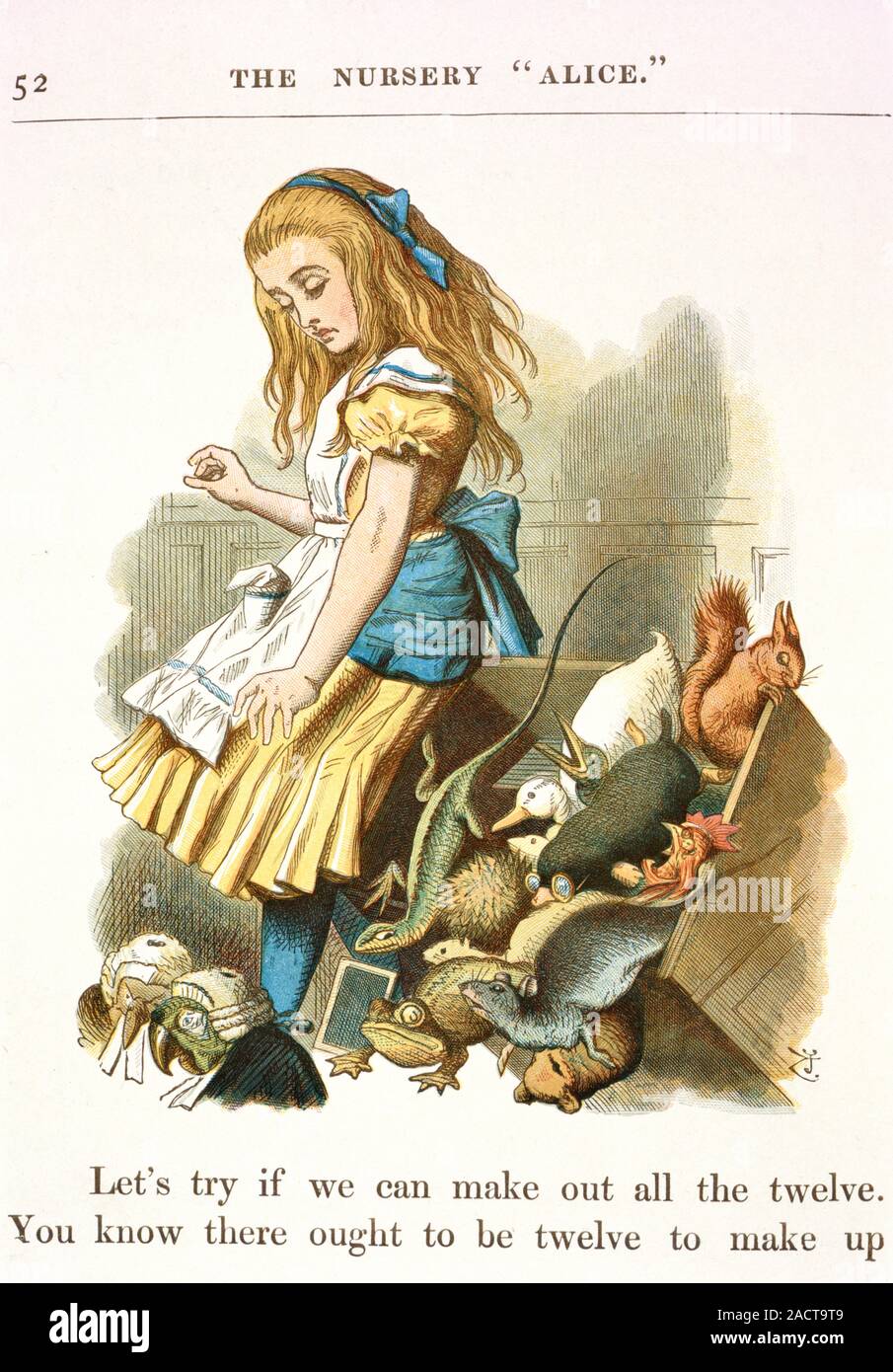 Giant Alice upsets the Jury Box, from Alice's Adventures in Wonderland ...