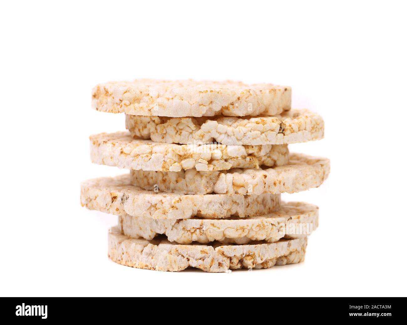 Stack of rice cakes. Close up Stock Photo - Alamy