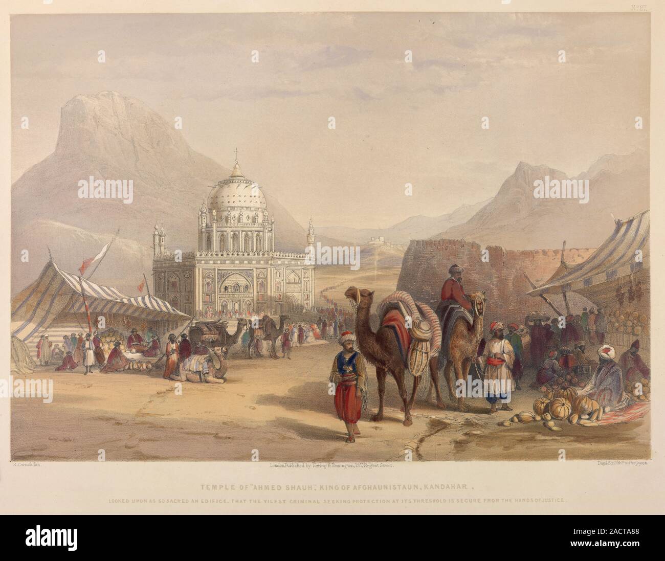 Temple of Ahmed Shauh, King of Afghaunistaun, Kandahar. Lithograph ...