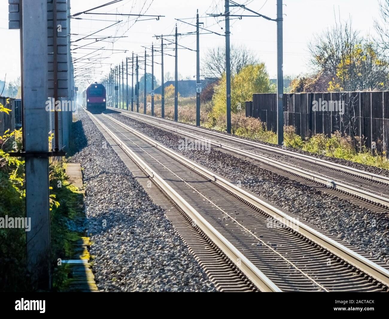 rails of a railway Stock Photo - Alamy