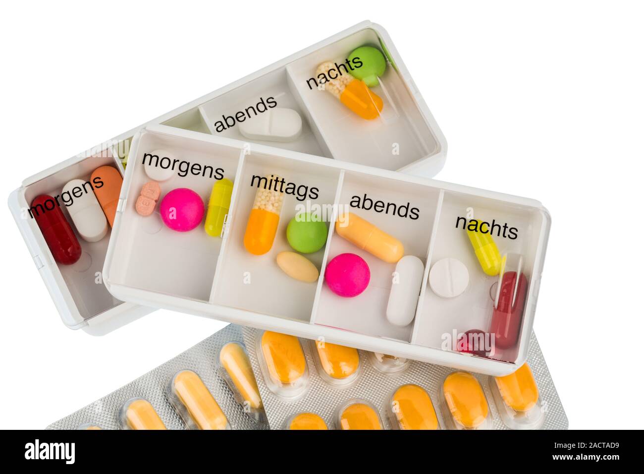 Tablet dispensers and tablets Stock Photo - Alamy
