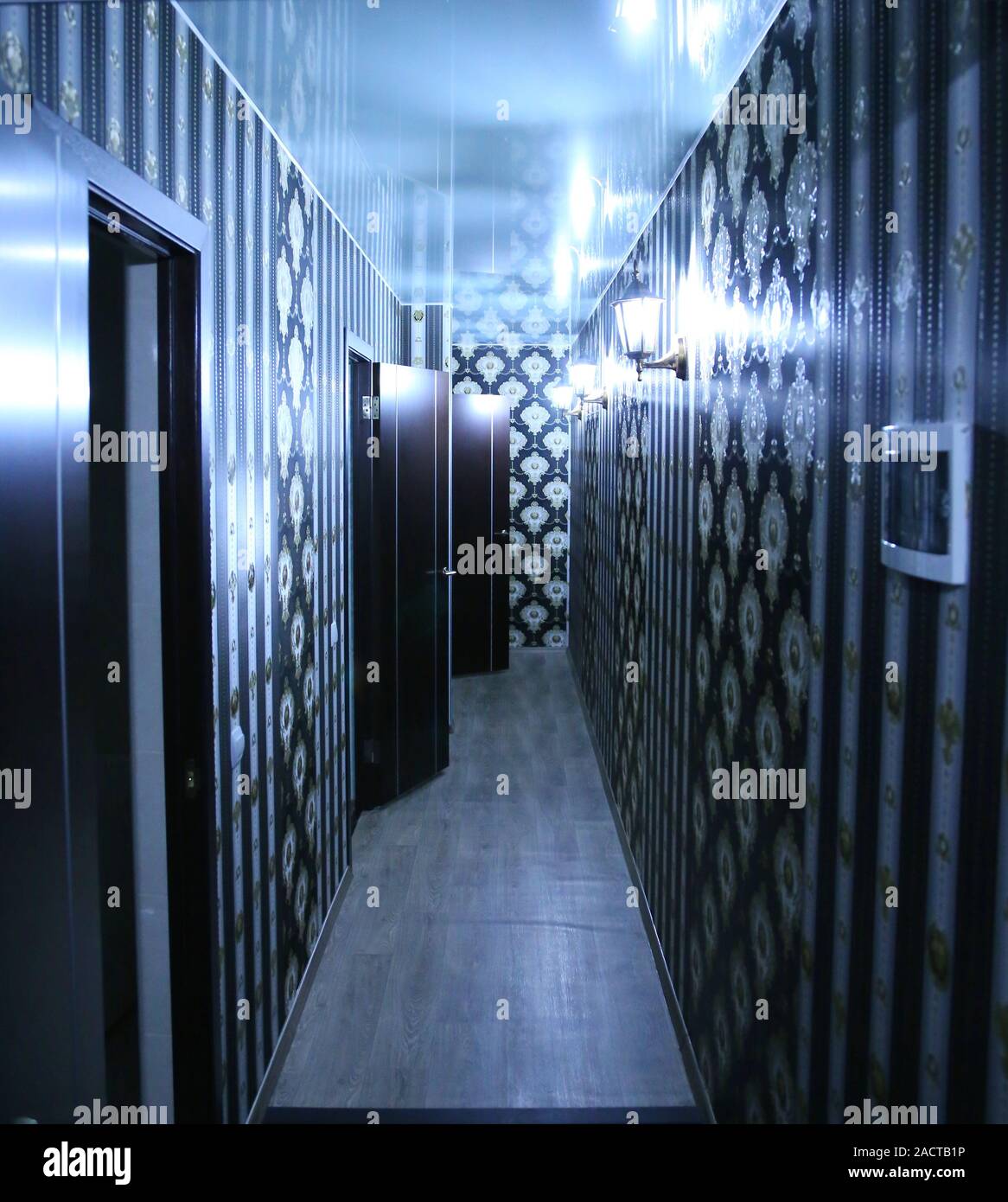 Perspective view street lamps hi-res stock photography and images - Alamy