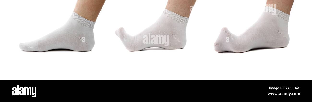 Collage socks on foot Stock Photo - Alamy