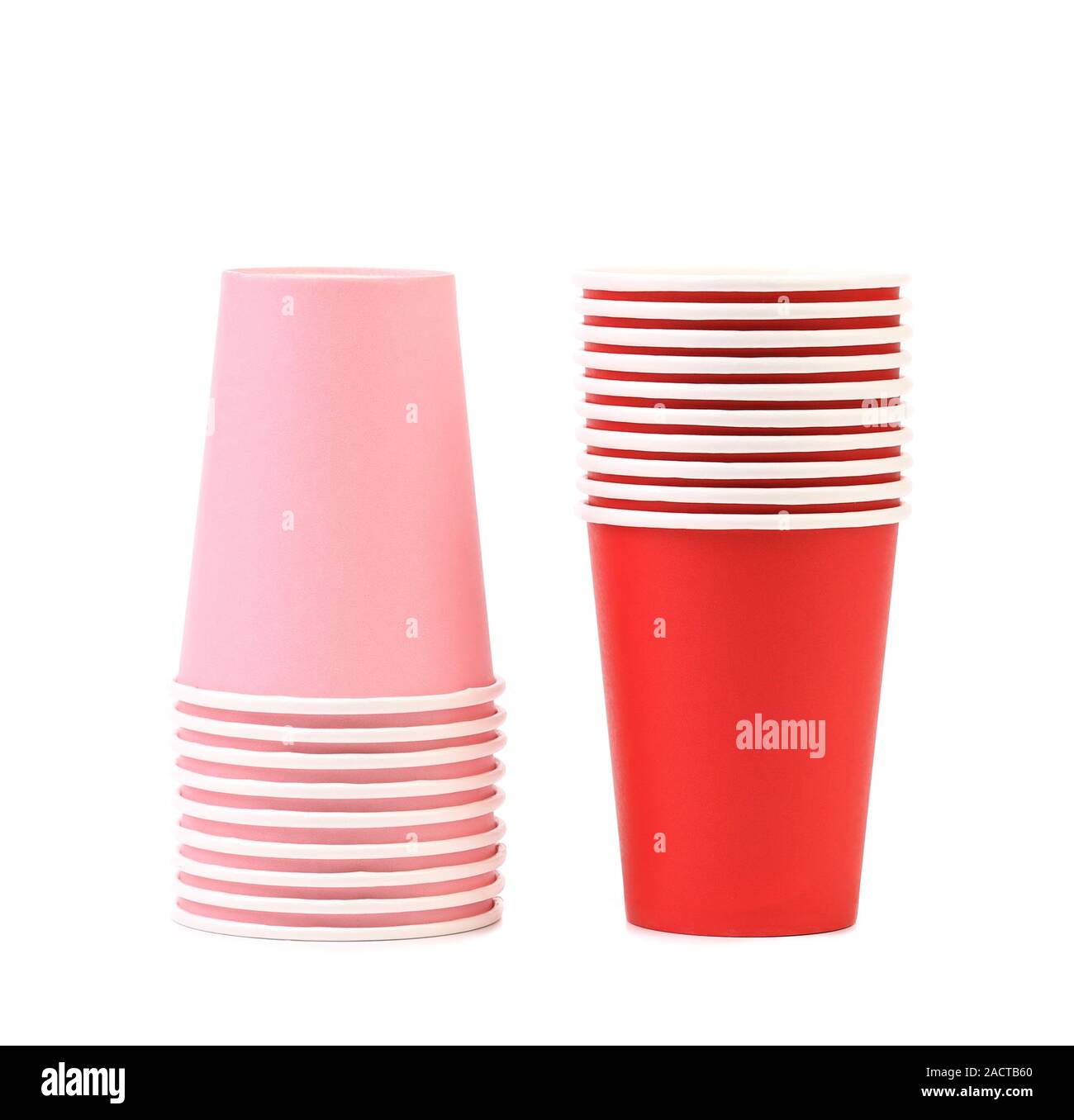 Pile of colorful paper coffee cup Stock Photo - Alamy