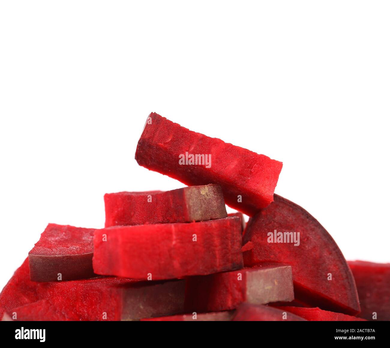 Big pieces of beetroot. Isolated Stock Photo - Alamy