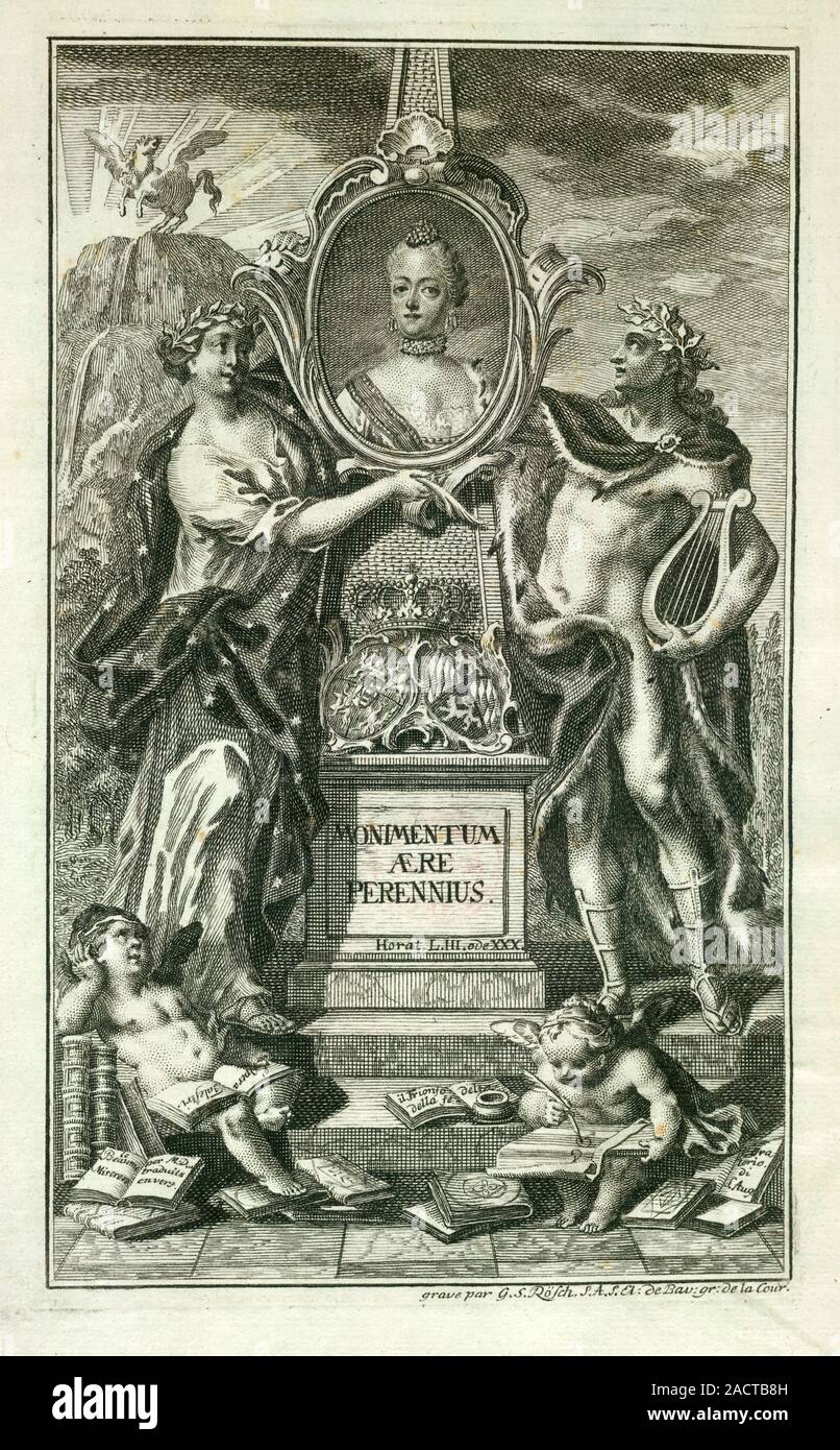 Mythical figures, Illustration showing two mythical figures either side ...