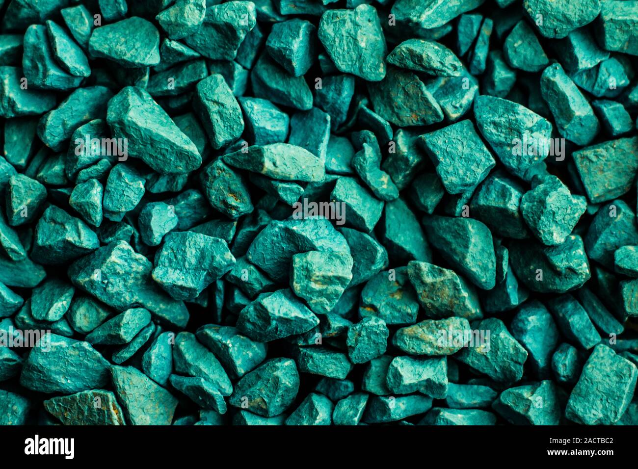 Decor, surface and nature concept - Emerald green stone pebbles as ...