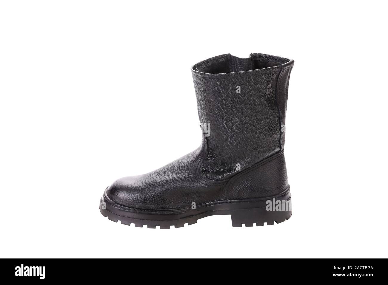 Leather man's boot Stock Photo - Alamy