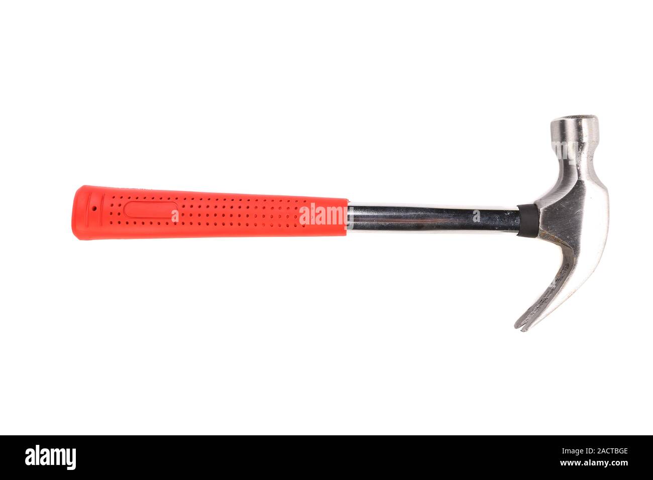 red hammer on white background Stock Photo - Alamy