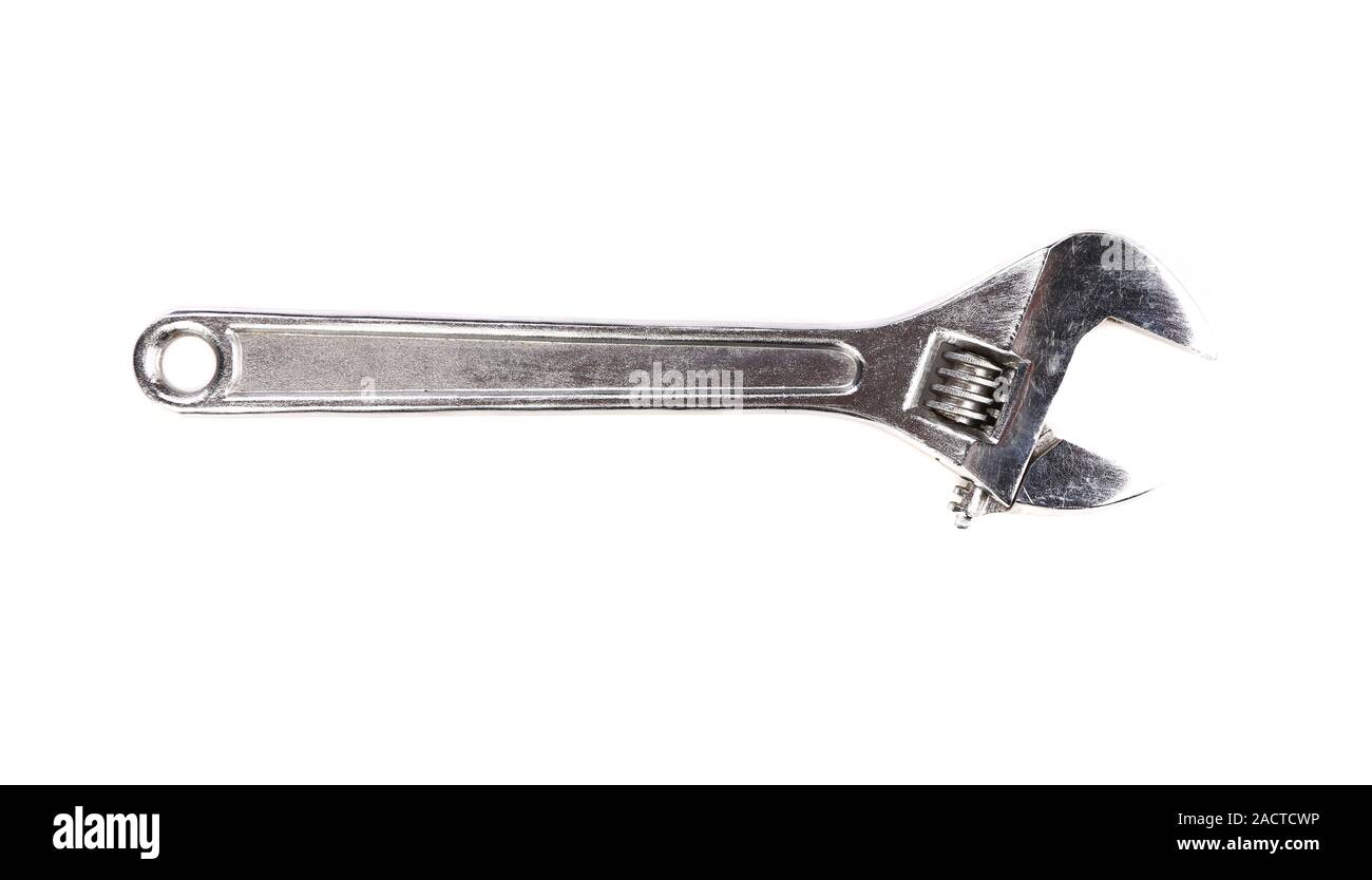 Adjustable wrench isolated Stock Photo - Alamy