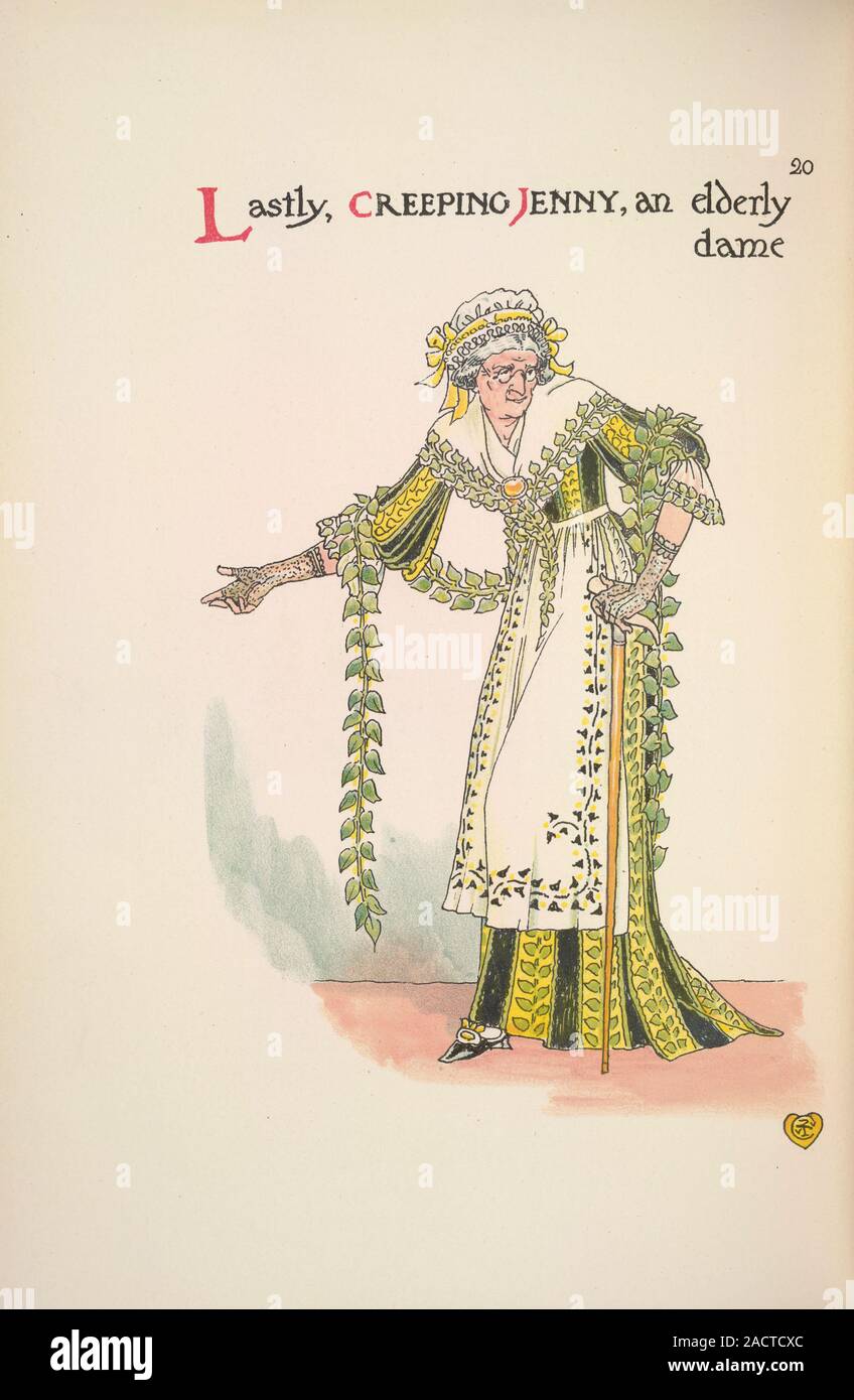 Creeping Jenny, An elderly lady using a walking stick. Image taken from ...