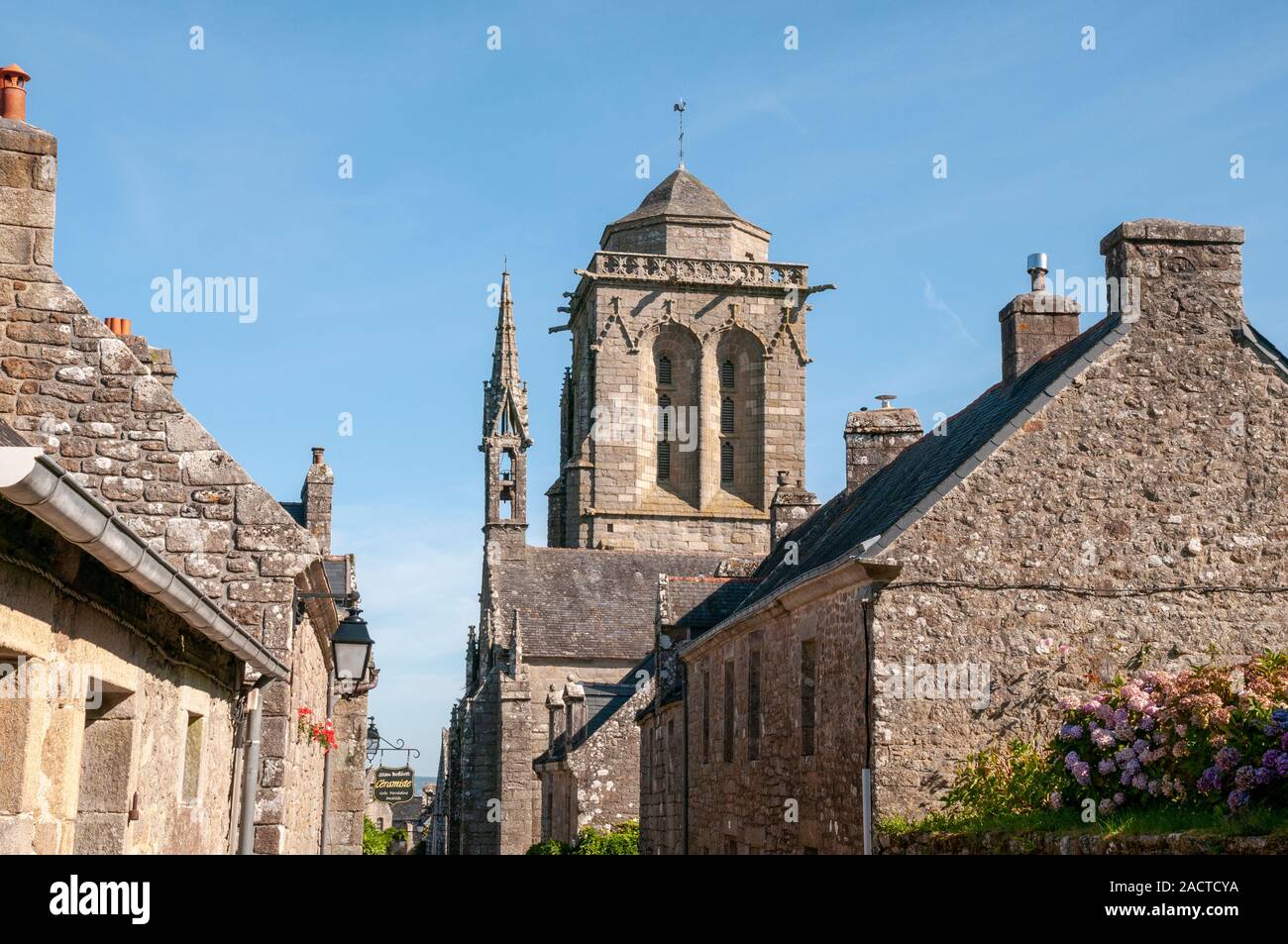 Saint Ronan church (15th century), Locronan, listed as one of the most ...