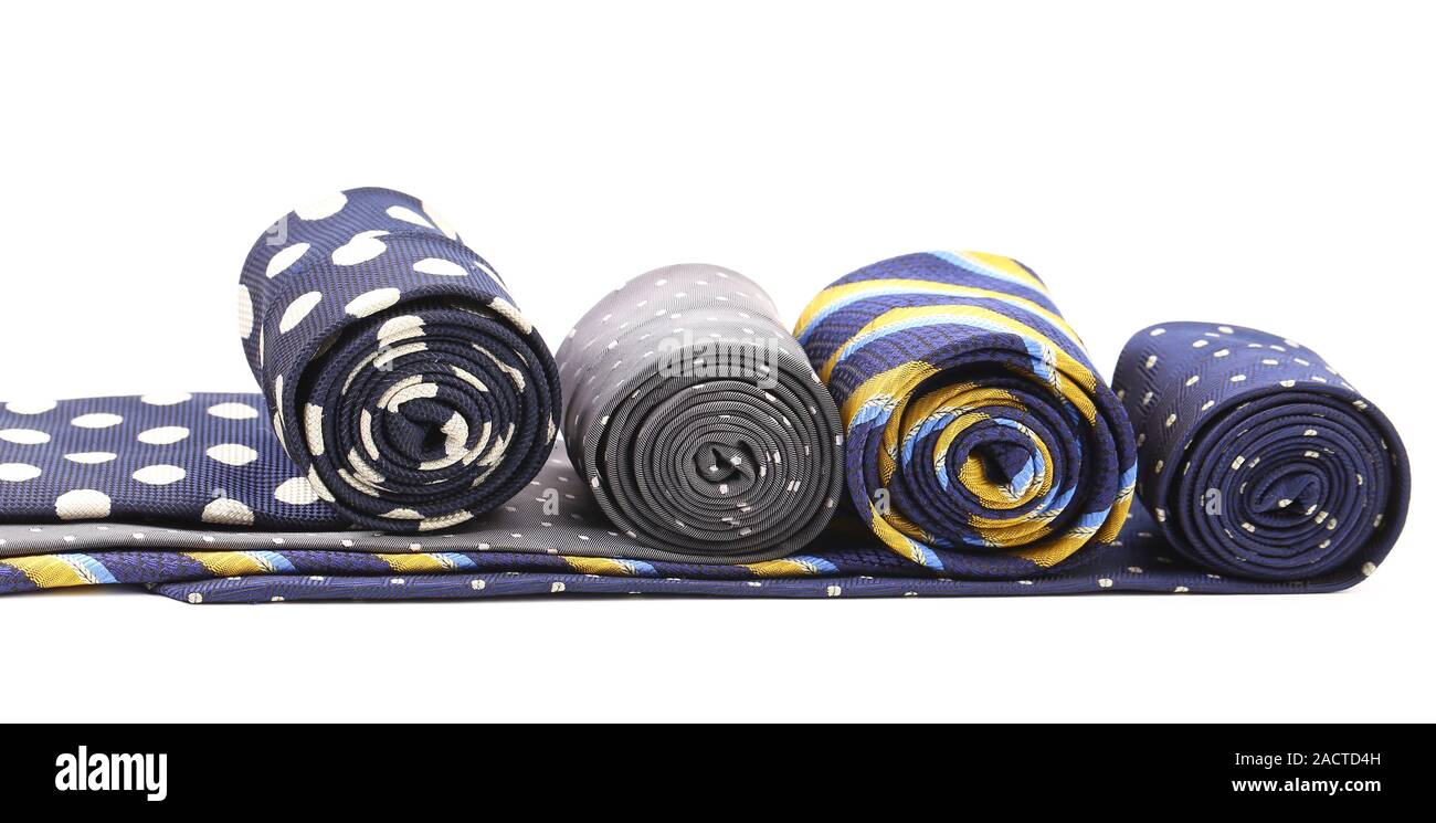 Four multi-colored tie Stock Photo - Alamy